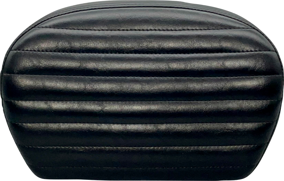 LE PERA Sissy Bar Pad - Large - Pleated - Shiny Black - '08-'22 SOFTAI ...