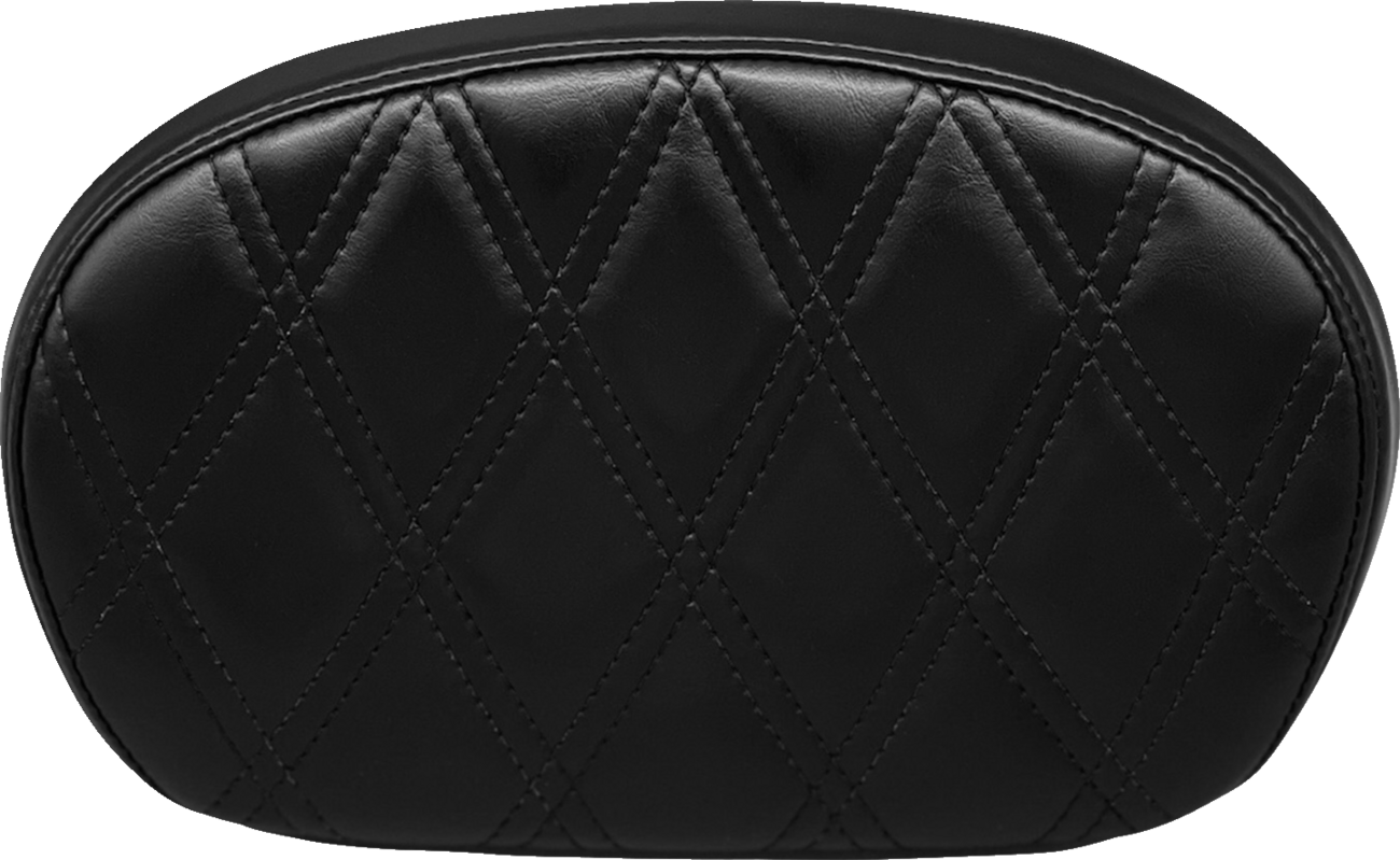 LE PERA Sissy Bar Pad - Medium - Double Diamond - Shiny Black - '08-'2 ...