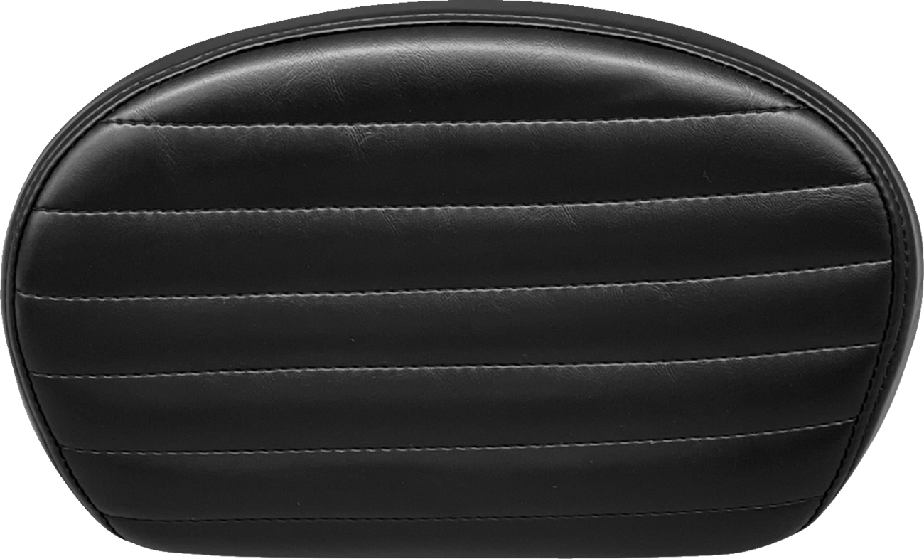 LE PERA Sissy Bar Pad - Medium - Pleated - Shiny Black - '08-'23 SOFTA ...