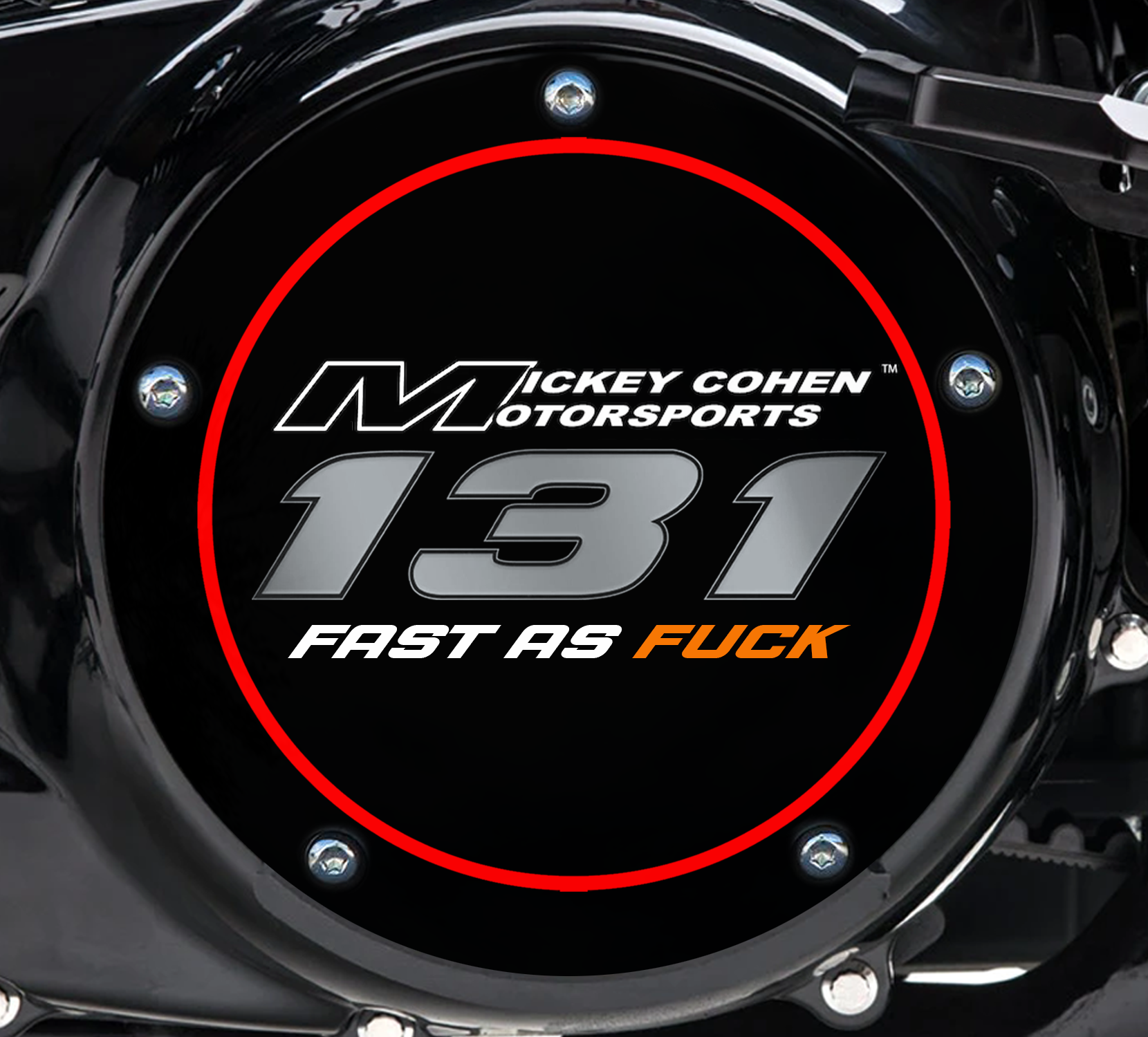 131 Fast as Fuck Derby Cover for Harley Davidson M8 Softail – Mickey ...