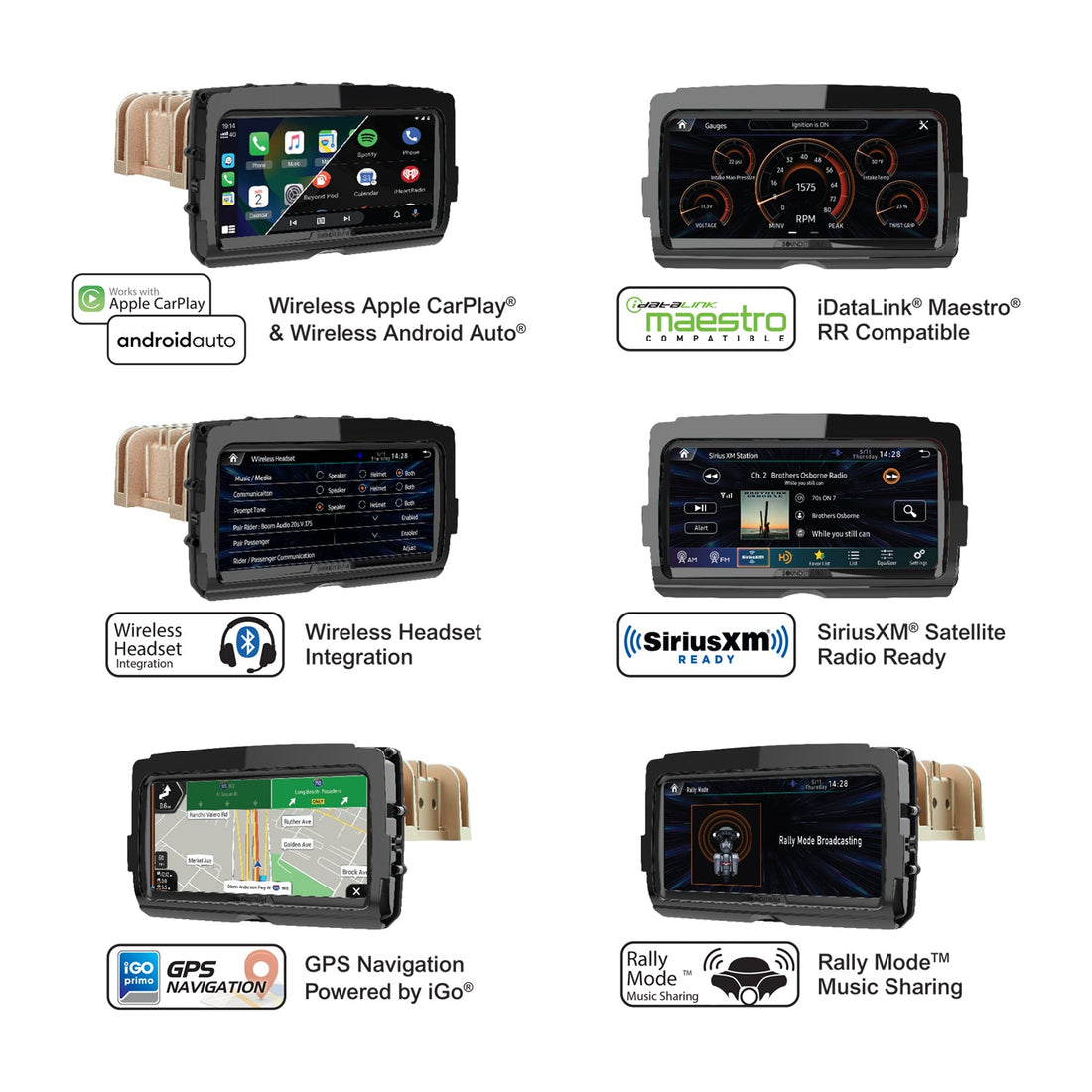 SOUNDSTREAM V2 HARLEY RADIO for Touring Motorcycles. (FITS ALL HARLEY ...